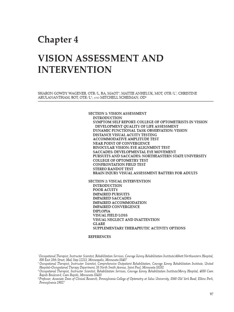 Vision Care for TBI Patients | PDF | Visual Acuity | Occupational Therapy