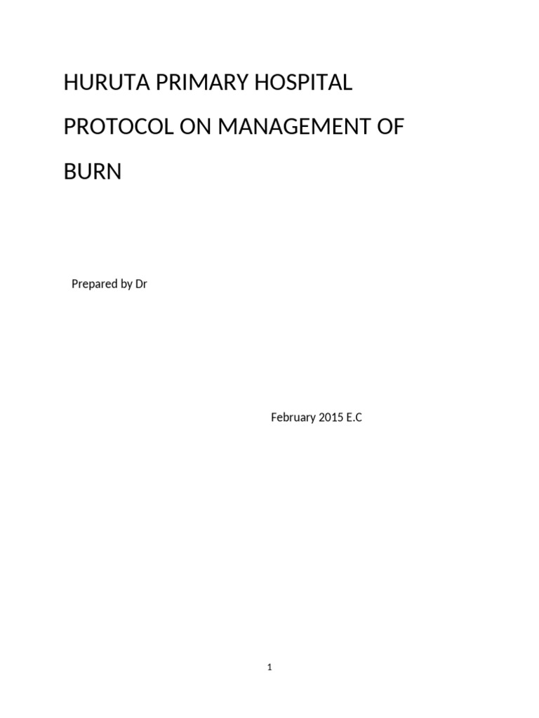 HURUTA PH BURN PROTOCOL | PDF | Burn | Medical Specialties