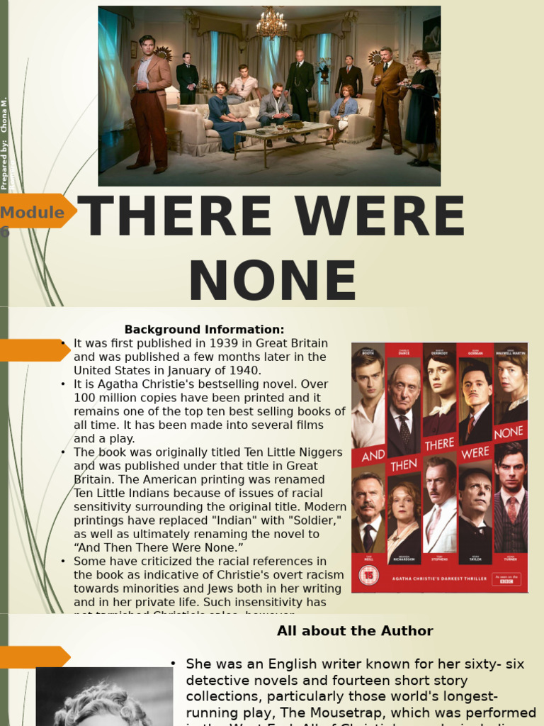 Overview of "And Then There Were None" | PDF