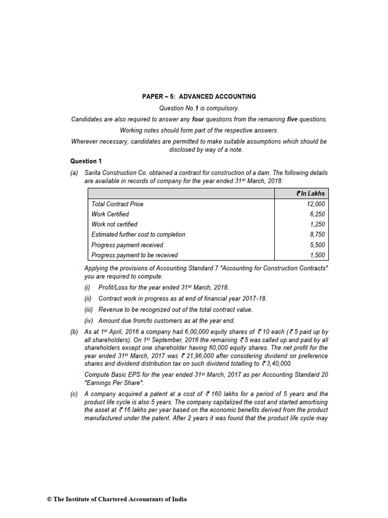 P5-Adv-Accounts-New-Suggested-CA-Inter-May-18 | PDF | Equity (Finance ...