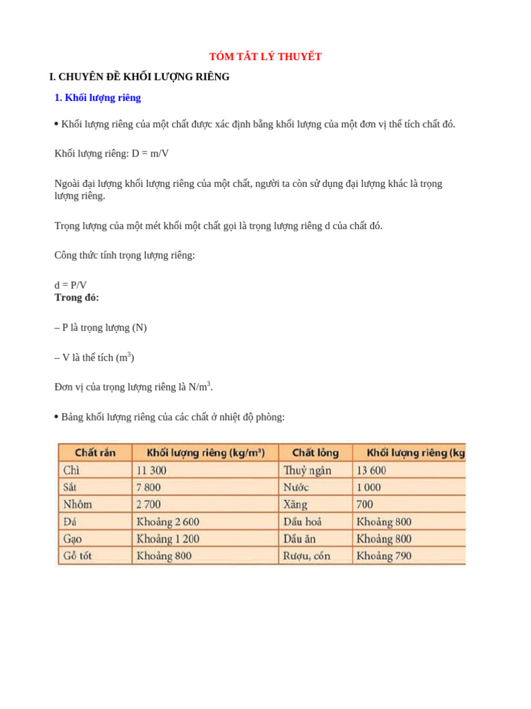 ÔN TẬP LÝ 8 CK1 | PDF