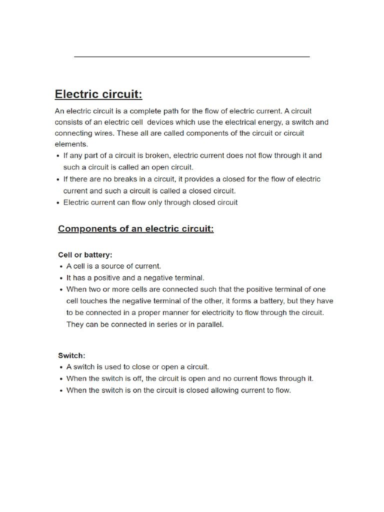 Effects of Electric Current Explained | PDF