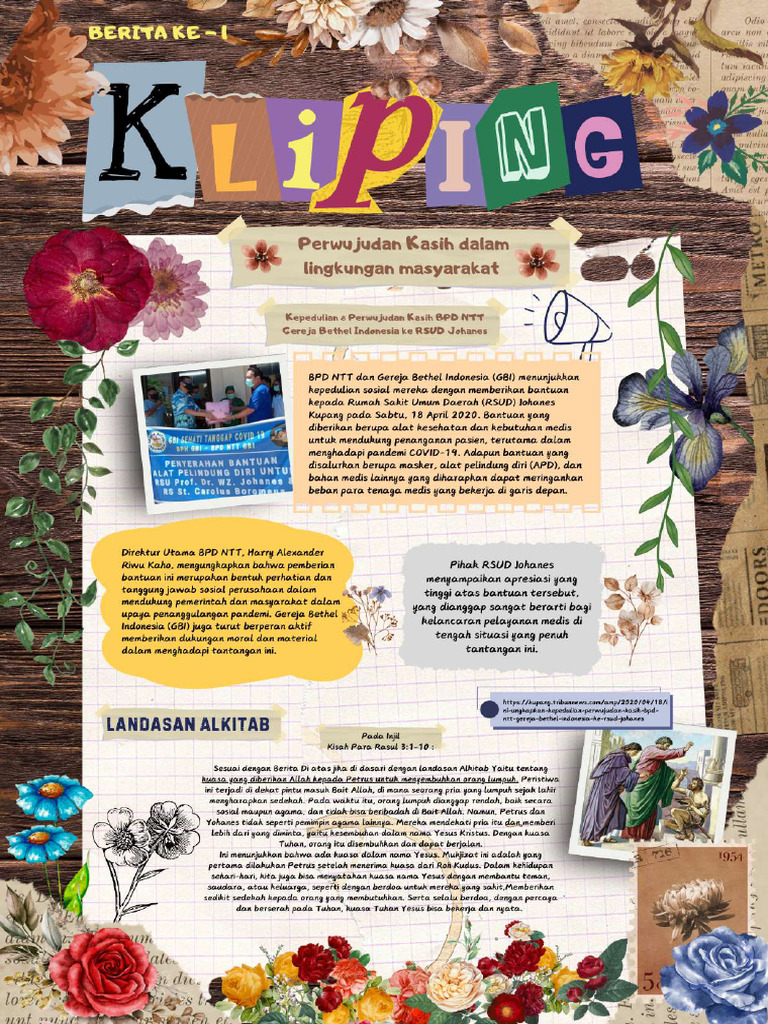 Biru Cokelat Abstrak Kliping Template Mading Kelas Poster Vertikal ...