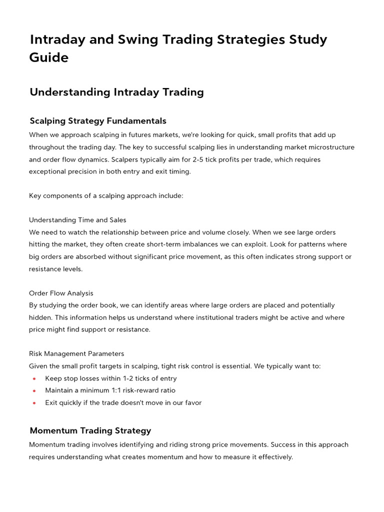 Futures and Options - Week 03 - Intraday and Swing Trading Strategies ...