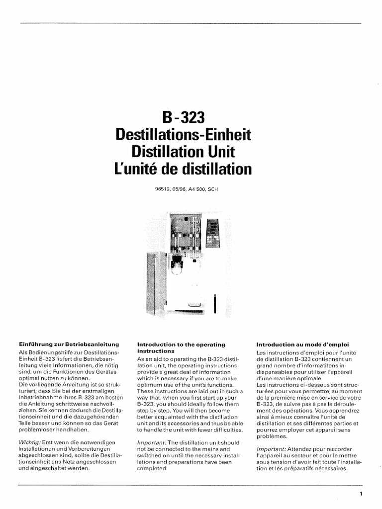 Buchi 323 Distillation Kjendhal | PDF