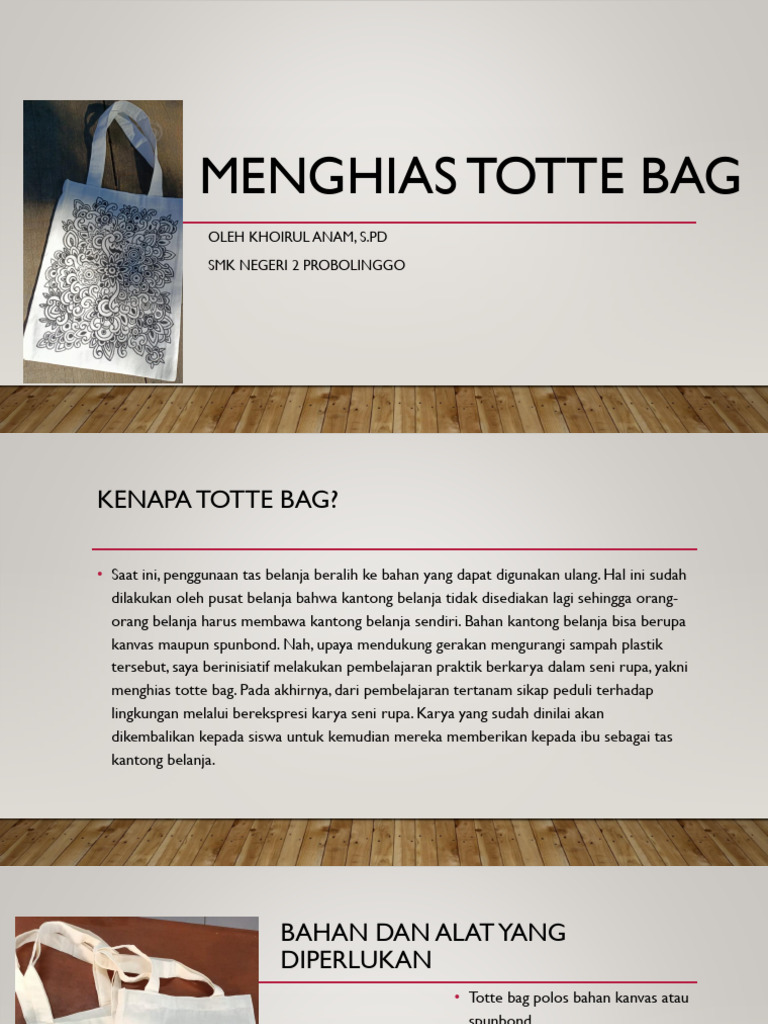 Menghias Totte Bag untuk Lingkungan | PDF