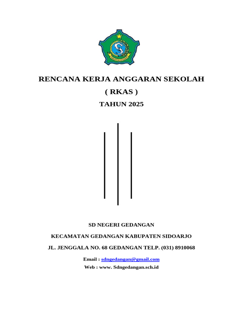 RKAS 2025 SD Negeri Gedangan Sidoarjo | PDF
