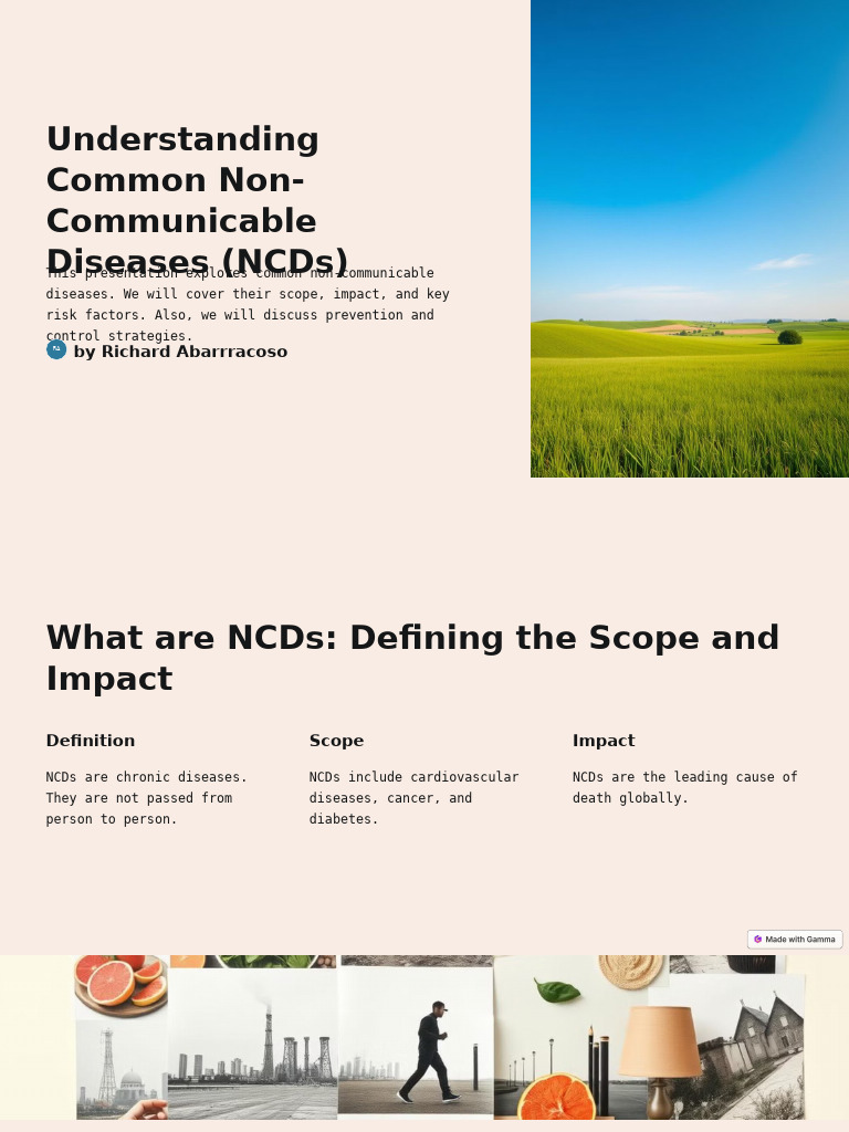 Understanding Common Non Communicable Diseases NCDs | PDF | Non Communicable Disease ...
