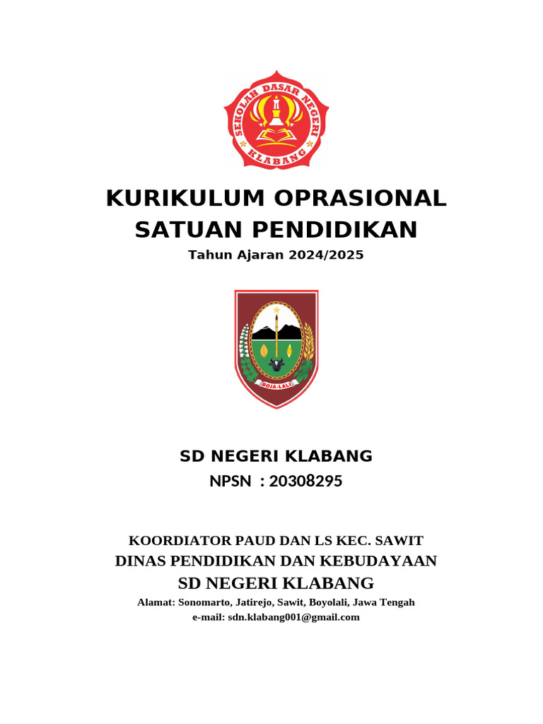 KOSP SDN CIMAJA TAHUN AJARAN 2023-2024 HASIL PERBAIKAN | PDF