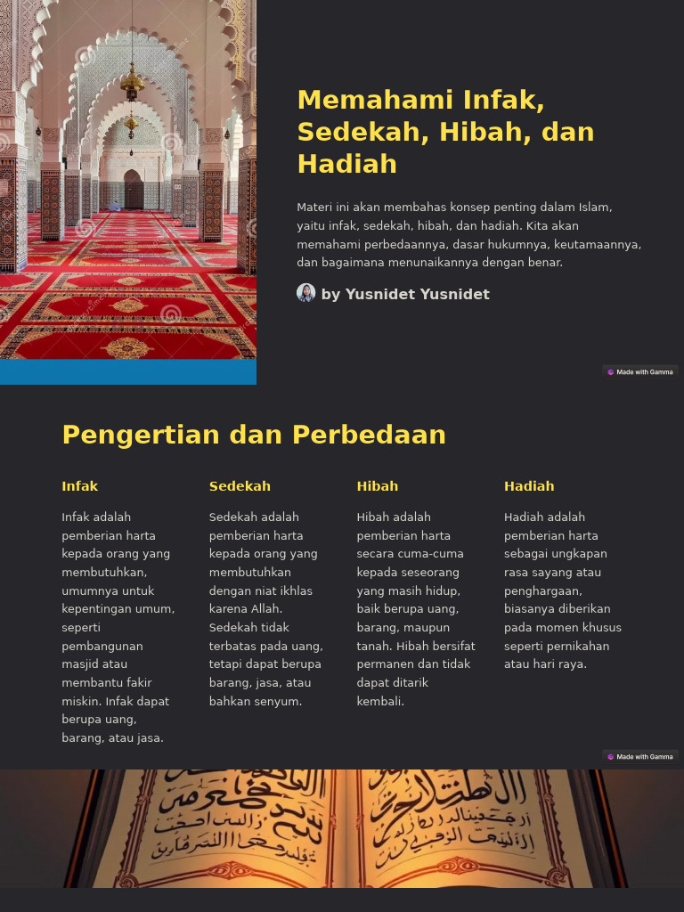 Memahami Infak, Sedekah, dan Hibah | PDF
