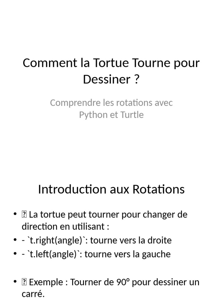 Presentation_Tortue_Rotations | PDF