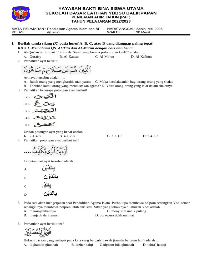 Soal Pat Pai Genap | PDF
