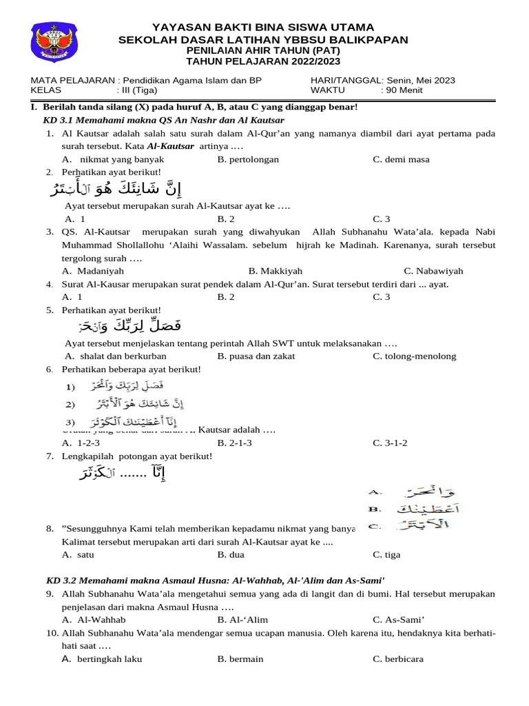 Soal PAT Genap | PDF