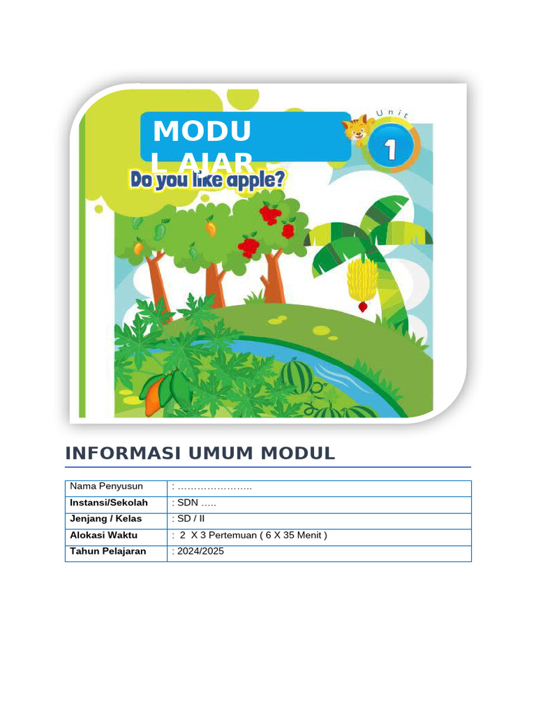 UNIT 1 Do You Like Apple | PDF