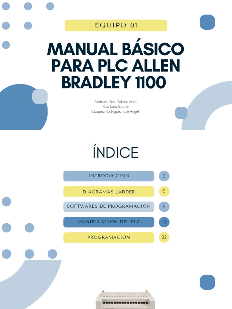 Manual PLC_Equipo01 | PDF | Controlador lógico programable | Programa de computadora