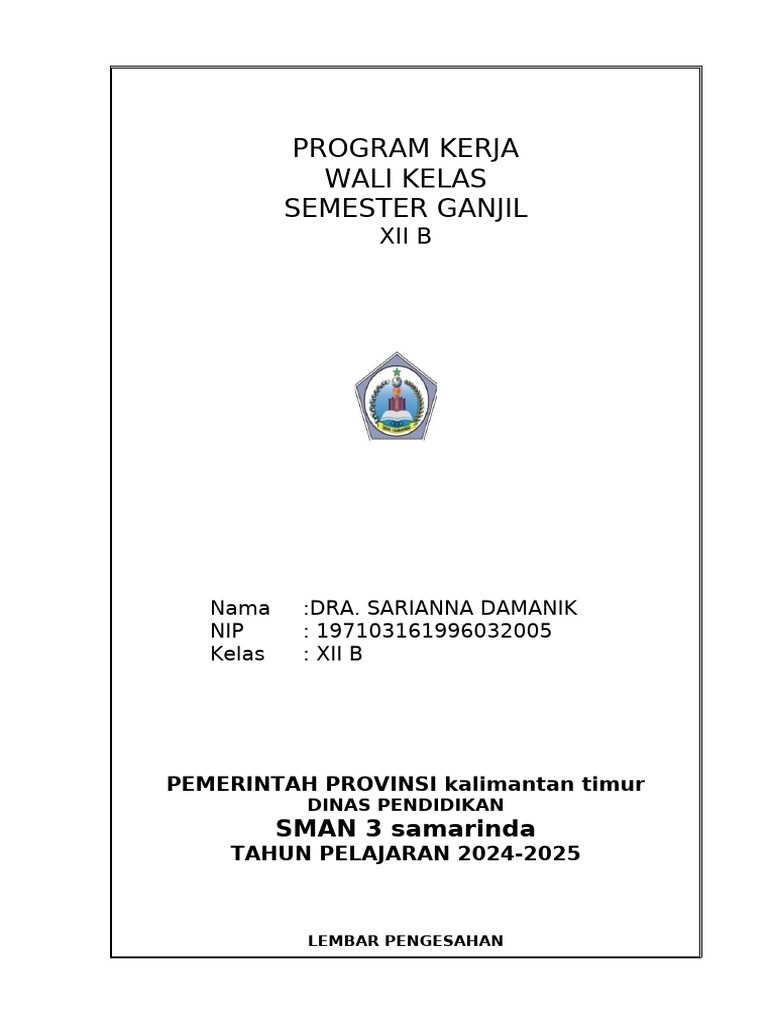 laporan wali kelas XII b | PDF