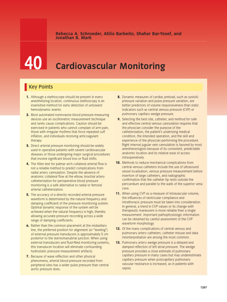 Monitoria Arterial Invasiva Cardiovascular Monitoring | PDF | Pulse ...