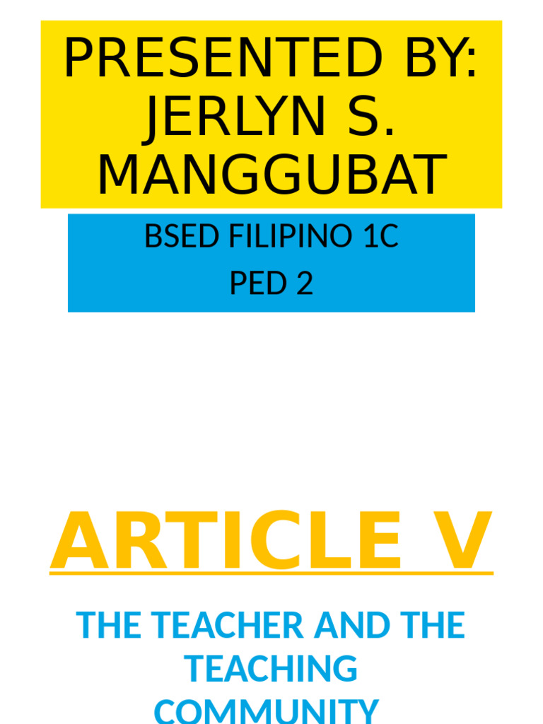 Ped 2 - Article 5-Mangubat | PDF