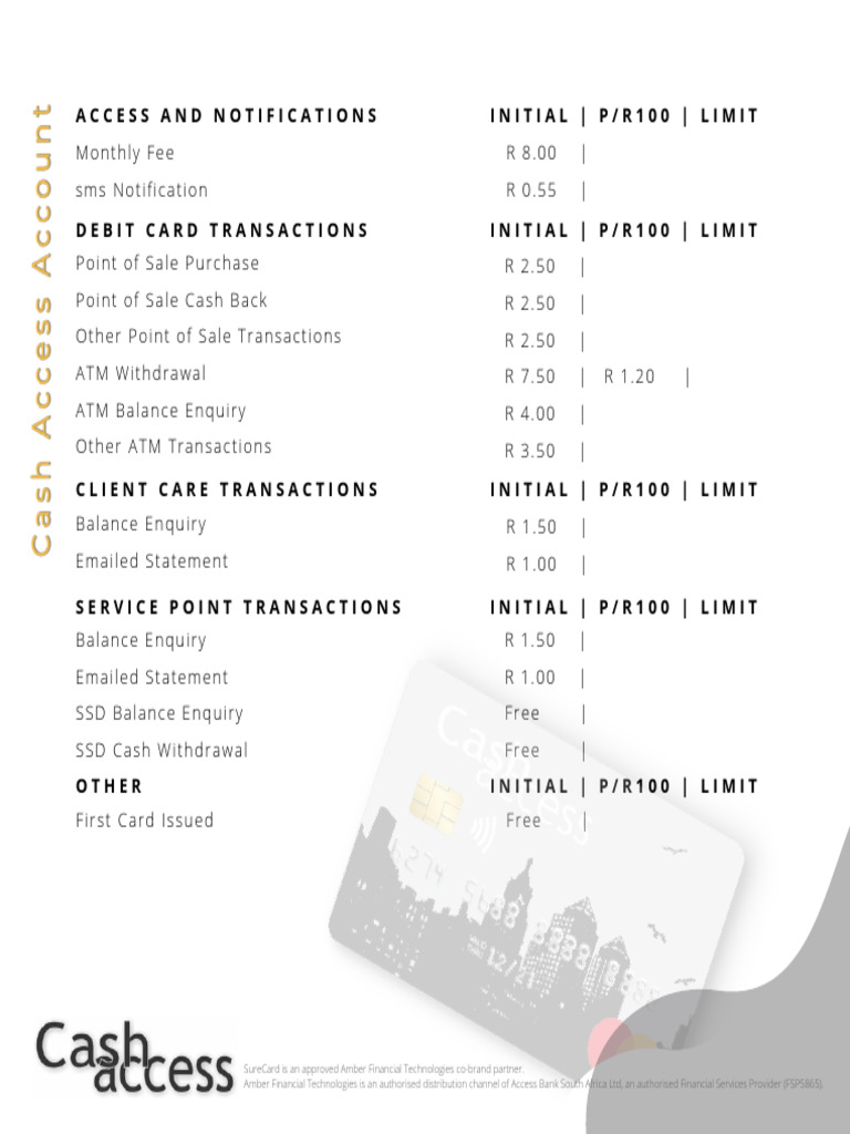 Access Bank Transaction Fees Overview | PDF | Credit Card | Automated ...