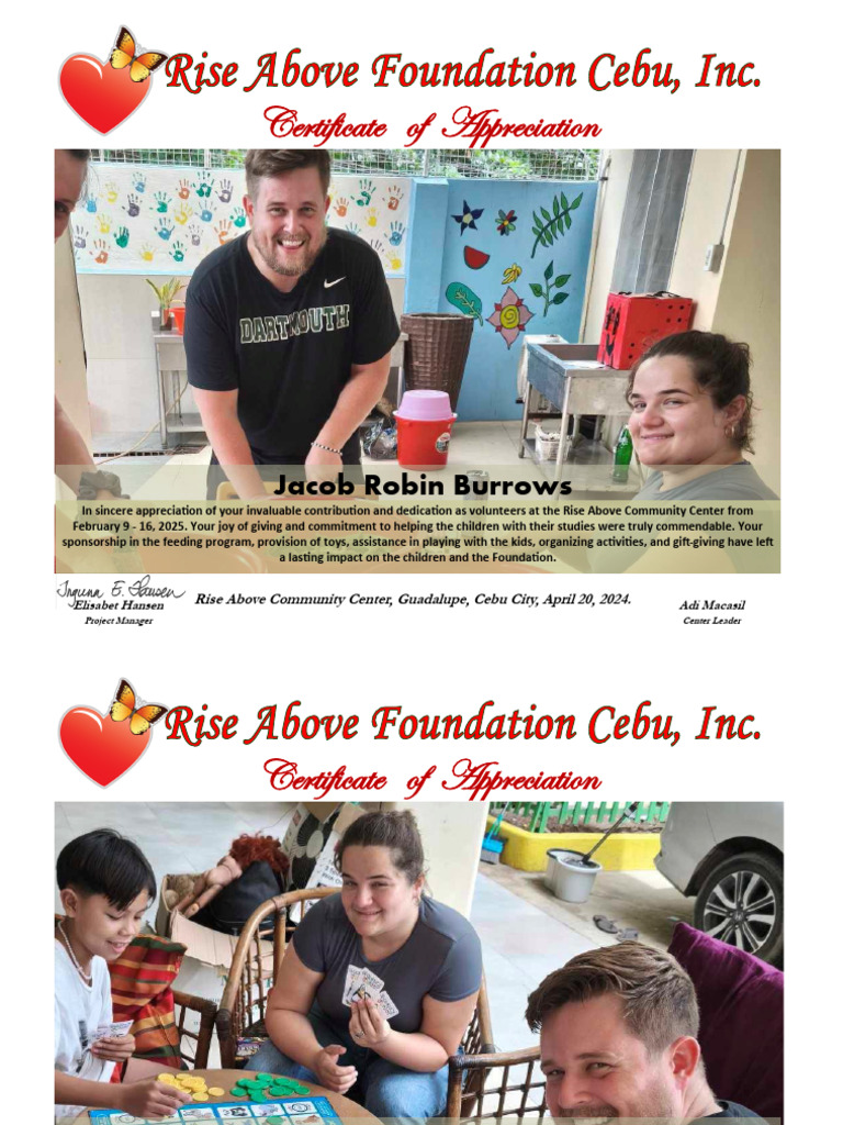 RACC VOLUNTEER - Jacob Robin and Eleanor Jo Burrows | PDF