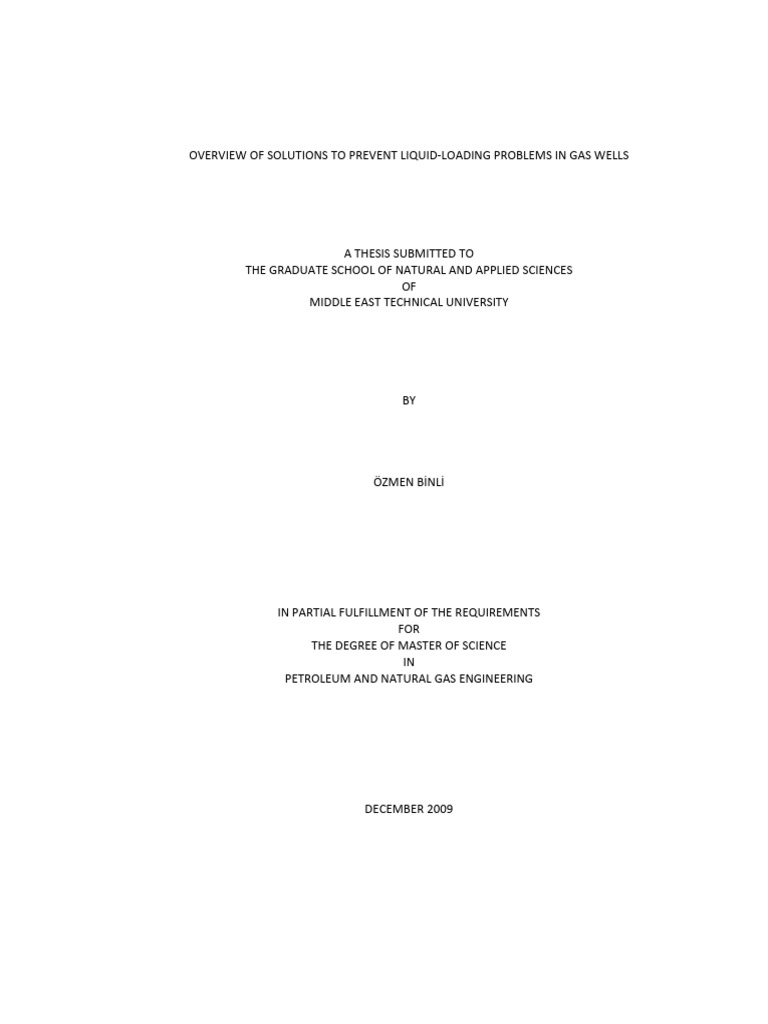 Overview of Solutions To Prevent Liquid Loading Problems in Gas Wells ...