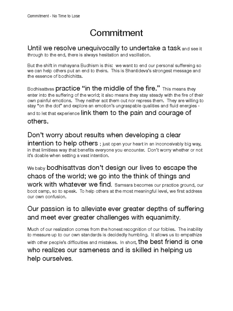 Commitment | PDF | Religion And Belief