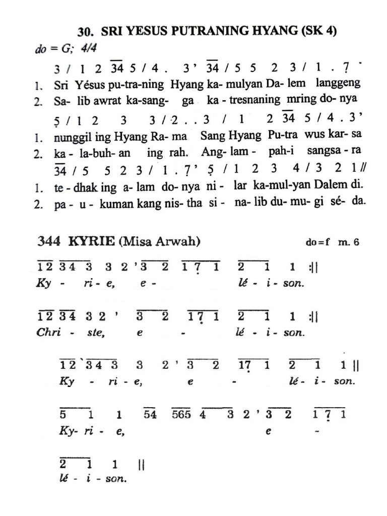 Teks Koor 1 TH Bu Kamad | PDF
