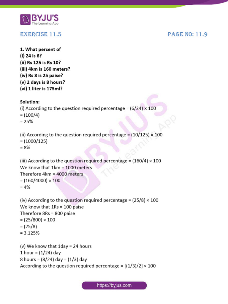 Rd Sharma Maths Class7 Solution Chapter 11 Ex 5 | PDF | Mathematics | Arithmetic