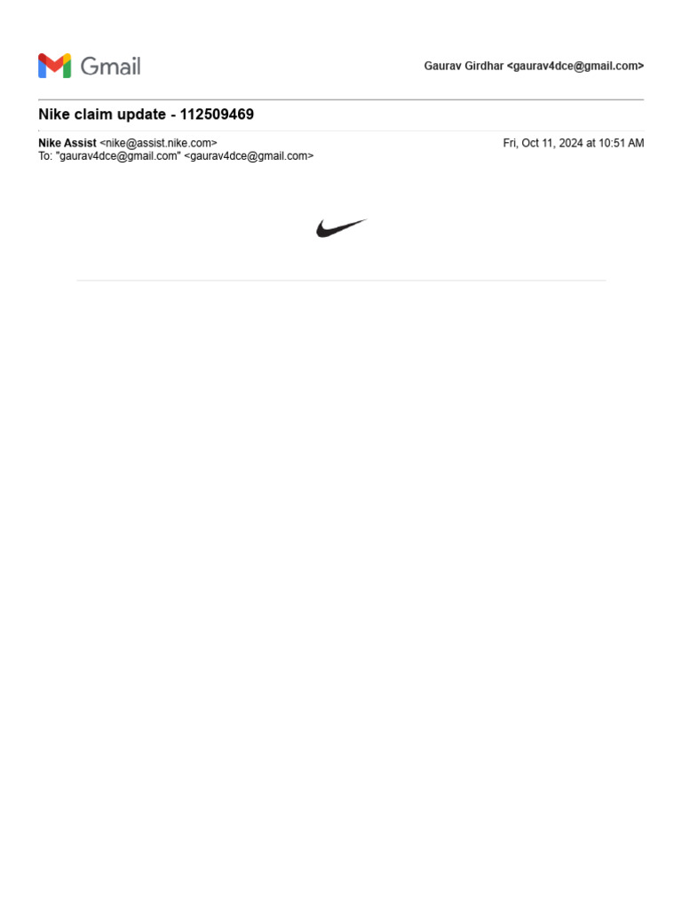 Nike Claim Approved: Next Steps | PDF