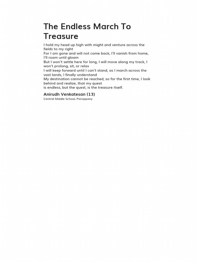 The Endless Quest for Treasure | PDF