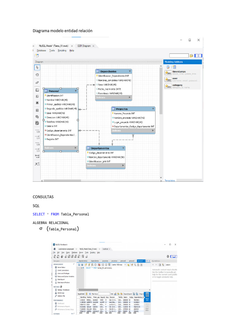 Diagrama modelo entidad relación Base de Datos Avanzada - CUN | PDF