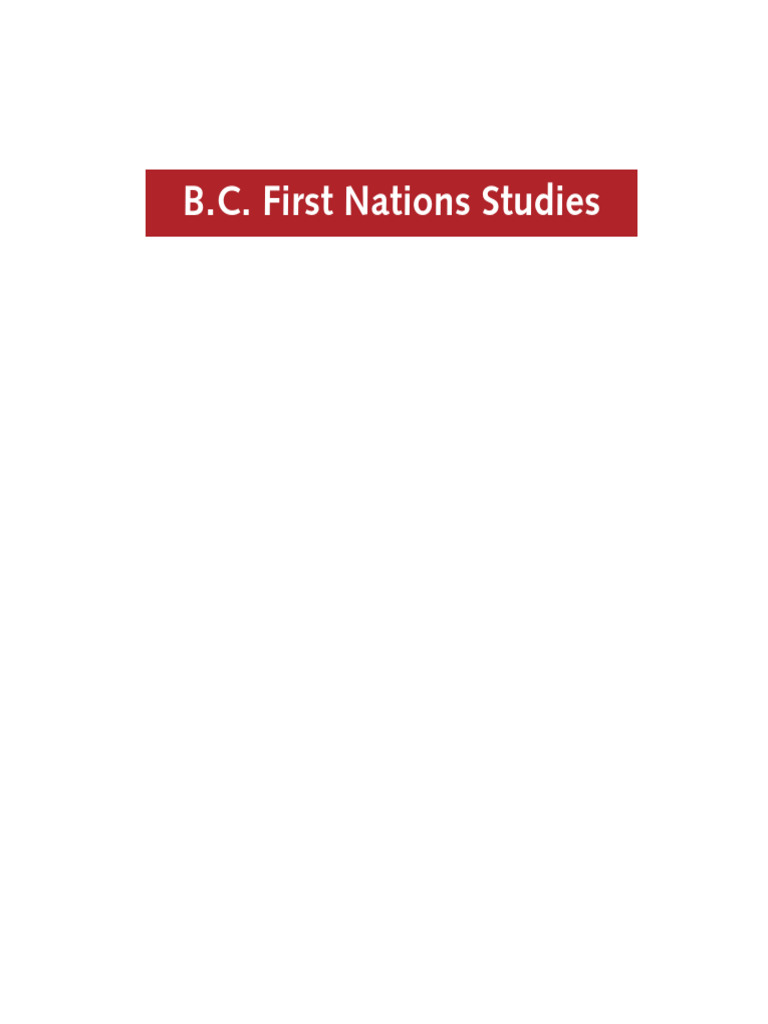 Textbook BC First Nations Studies | PDF | British Columbia | Salmon