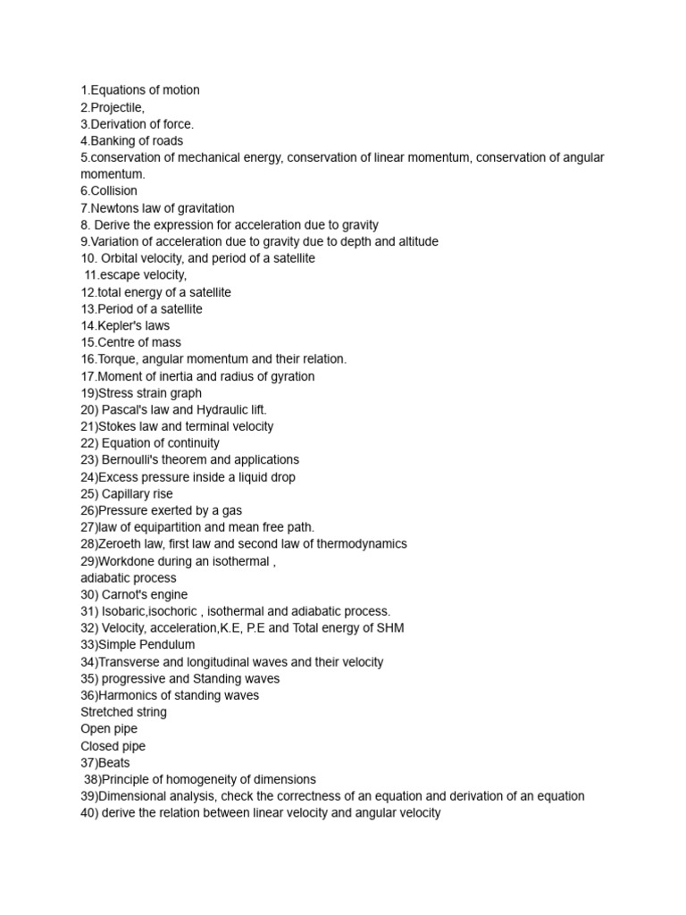Physics Concepts and Equations Explained | PDF