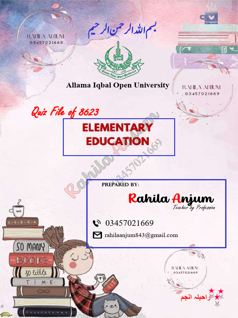 8623 Quiz File by Rahila Anjum | PDF | Attention Deficit Hyperactivity Disorder | Dyslexia