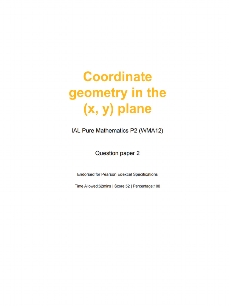 E-IAL-Ch3 Coordinate geometry in the x y plane QP2_已解密 | PDF
