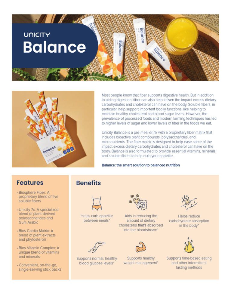unicity-balance-en | PDF | Dietary Fiber | Diet & Nutrition