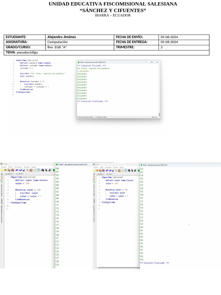 Ejercicios Con Ciclo Mientras | PDF