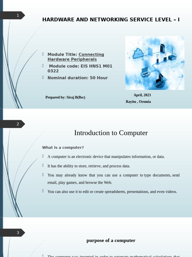 Chapter One Power Pointe | PDF | Computer Data Storage | Usb