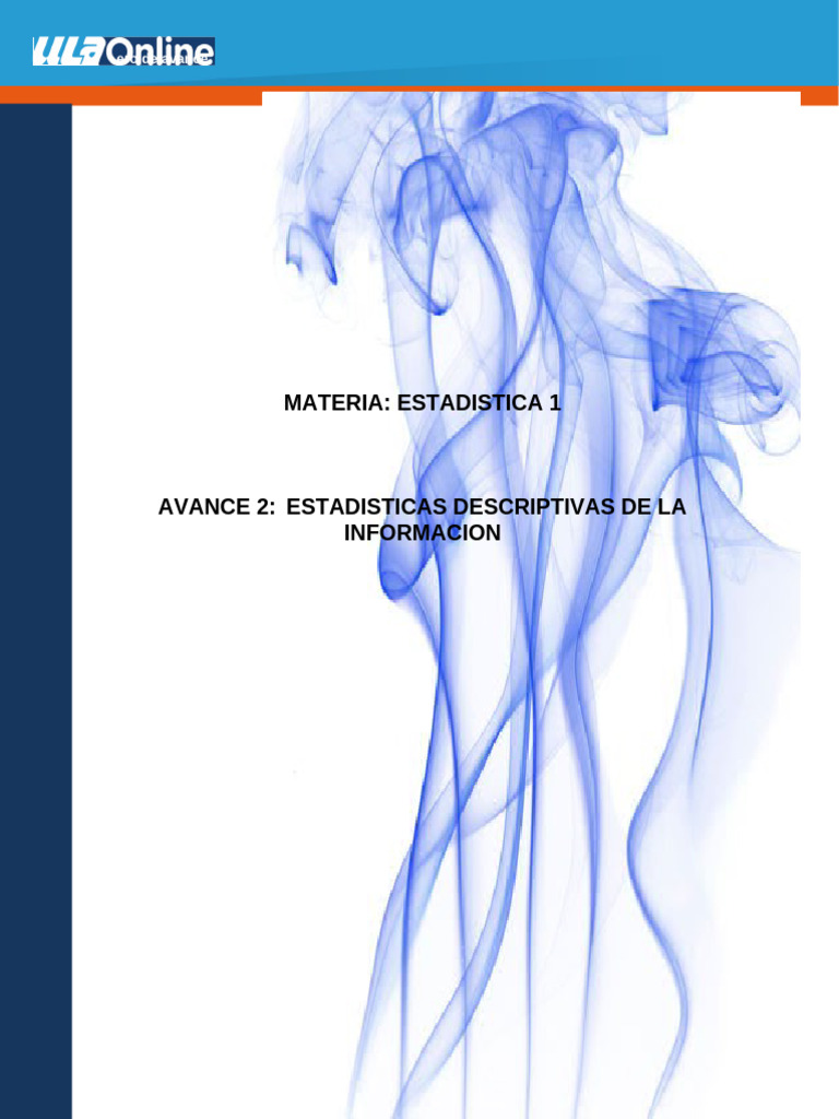 PP - A2 - Estadisticas Descriptivas de La Informacion | PDF | Análisis de los datos | Estadísticas