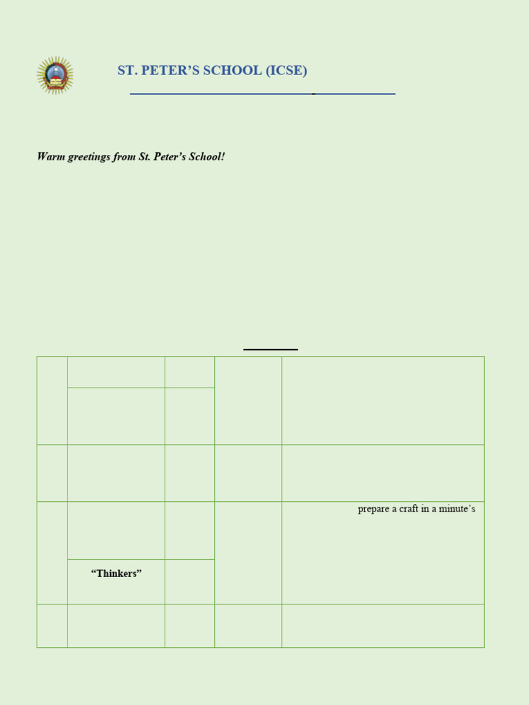 Jan Month Activity & Competitions - Grade I - X | PDF