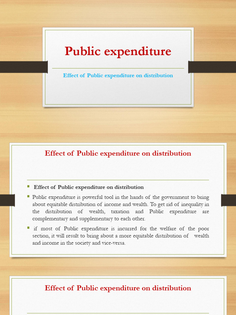 Public Expenditure and Distribution | PDF