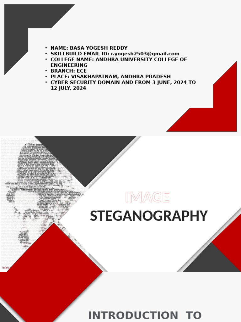 Image Steganography | PDF | Applied Mathematics | Cyberwarfare