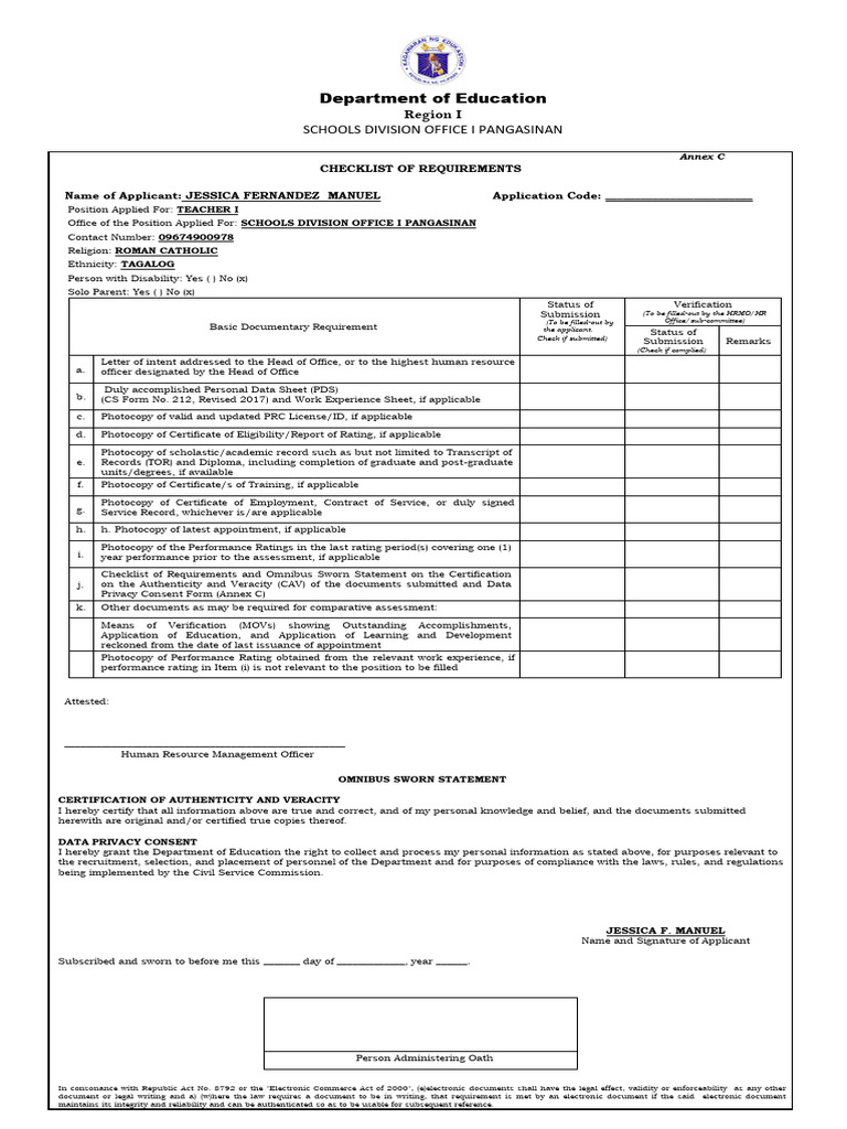 EME SCIS ANNEX-C-T1 JESSICA | PDF