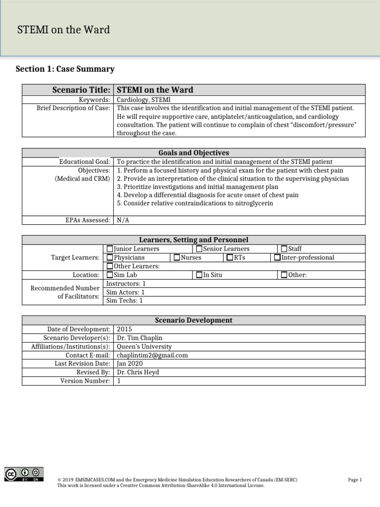 nm9-stemi | PDF | Myocardial Infarction | Simulation