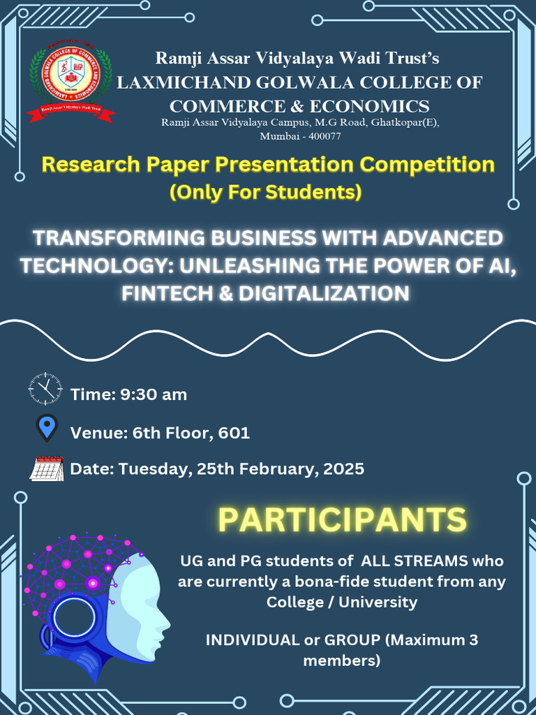 2025 Research Paper Presentation Event | PDF | Undergraduate Education ...
