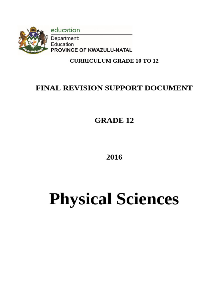 Grade 12 Physical Sciences Mechanics MCQs | PDF | Force | Momentum