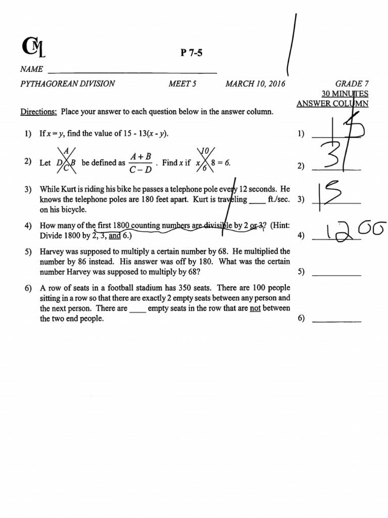 CML Test Gr7-5 | PDF