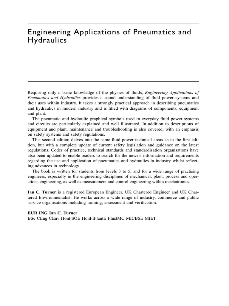 Engineering Applications of Pneumatics and Hydraulics | PDF | Brake ...