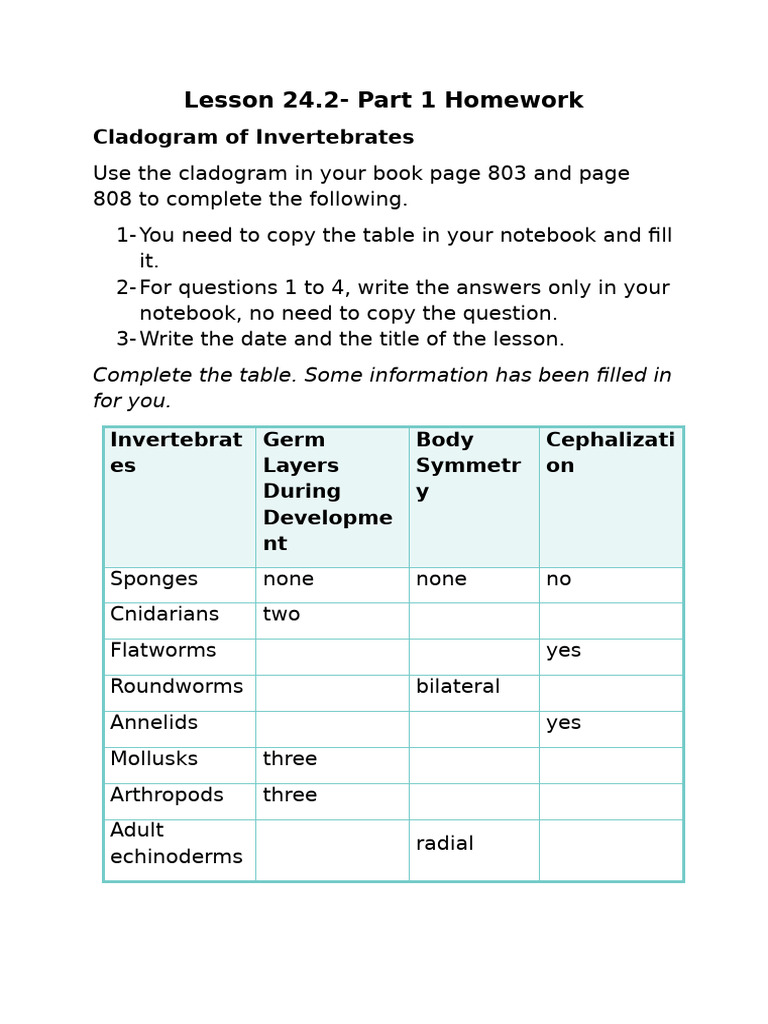 Lesson 24 PART 1 HOMEWR | PDF