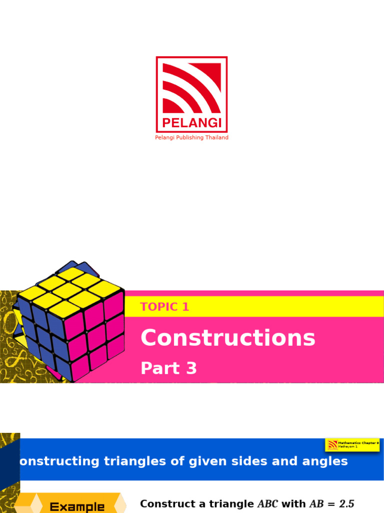 Focus Smart Plus Maths M1 Chapter 9 Topic 9.1 Constructions Part 3 | PDF | Triangle | Perpendicular